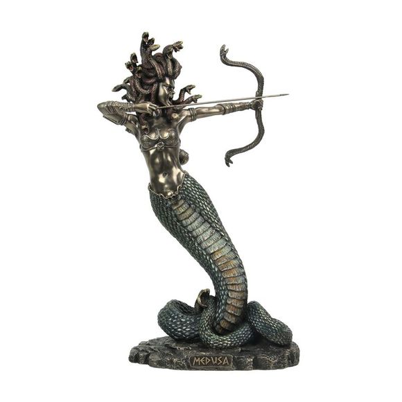 Veronese Design | Art | Bronze Finished Greek Gorgon Medusa With Snake ...